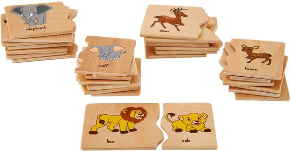Animal & Young (Baby) Matching- Find & Match Puzzle - RightToLearn.com.sg