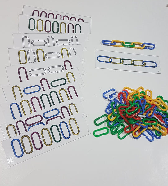 Manipulative - Link Chain / Clips Patterns Cards - RightToLearn.com.sg
