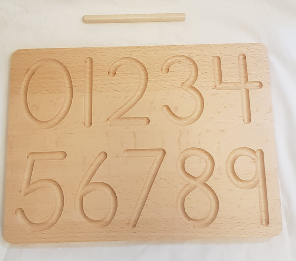 Wooden board - Numbers - 0 - 9 Tracing Board- pre writing skills ...