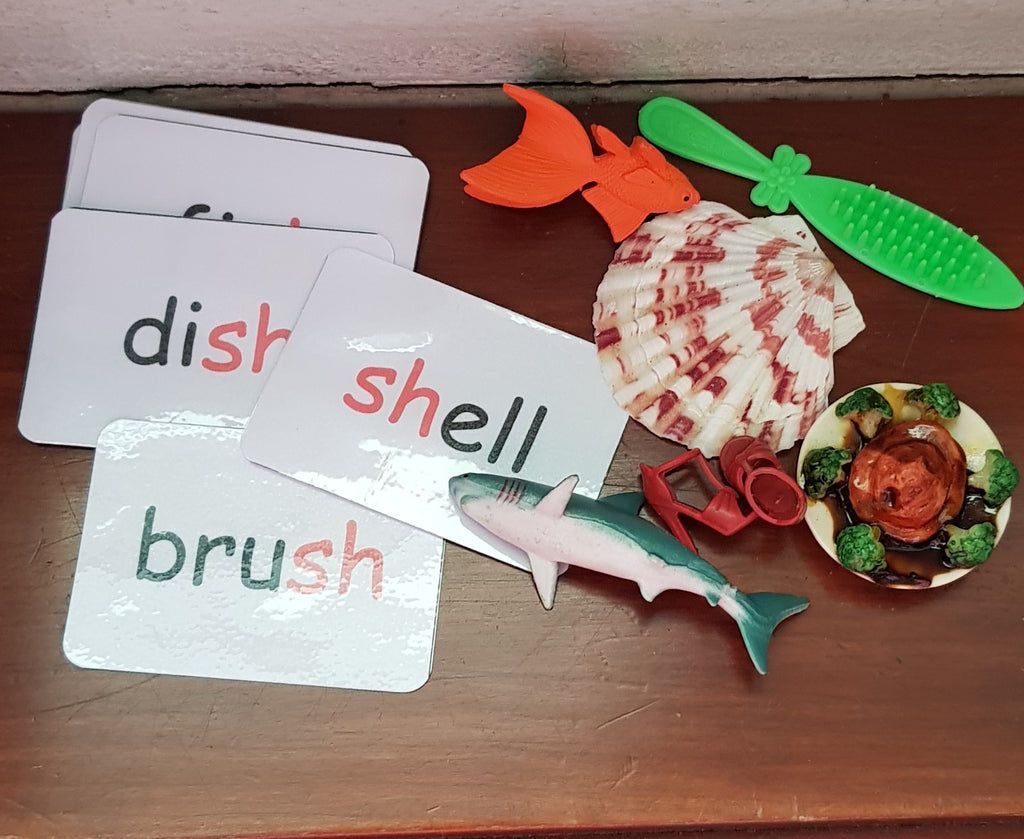 Montessori - Phonics - ch / sh/ ck sounds - Objects with Tags ...