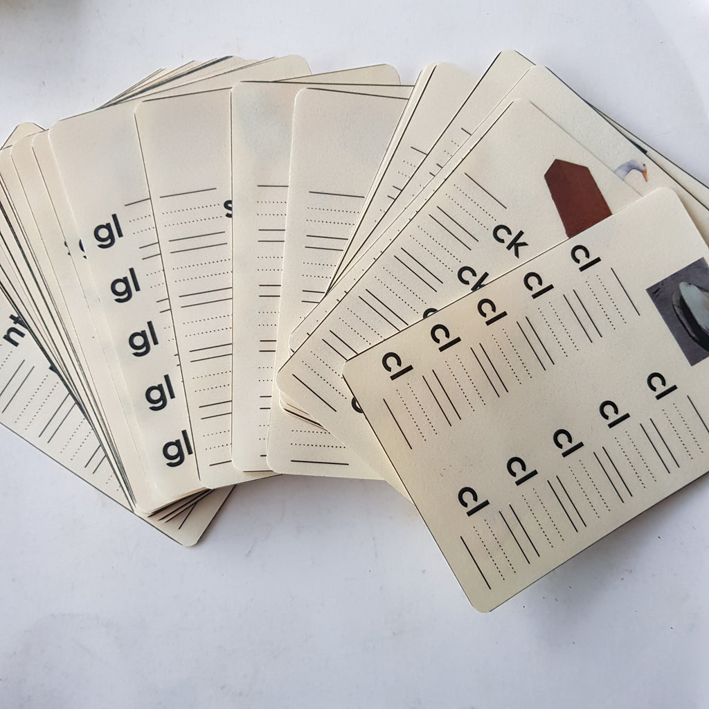 Montessori Phonics Dry Erase Writing Practice Cards - CVC Word Family ...