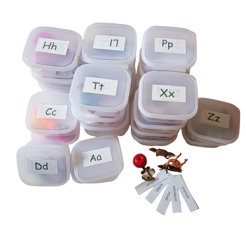 Montessori NEW Phonics Alphabet / Letter Sound White Boxes A - Z with ...