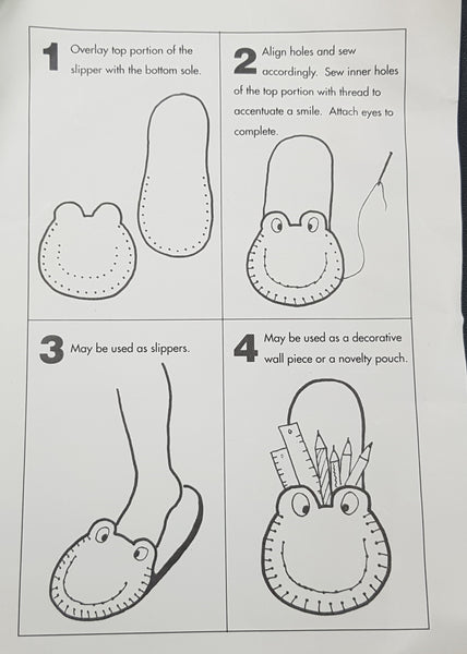 Art & Craft - DIY kids Slipper Set- Lacing activity - RightToLearn.com.sg