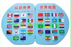 World Map With World Flags - Bilingual – RightToLearn.com.sg