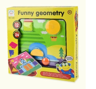Funny geometry Matching Game - Basic shapes matching - RightToLearn.com.sg