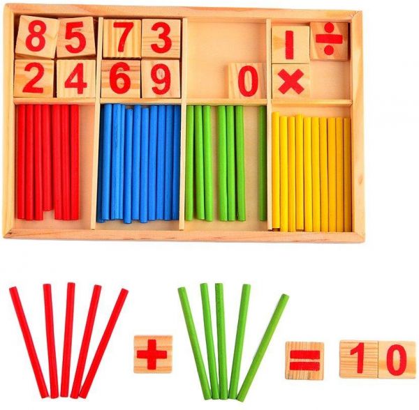 Math Wooden Number Symbols & Sticks - Clearance - RightToLearn.com.sg