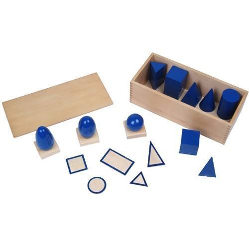 Montessori Geometric Solids with wooden box - RightToLearn.com.sg