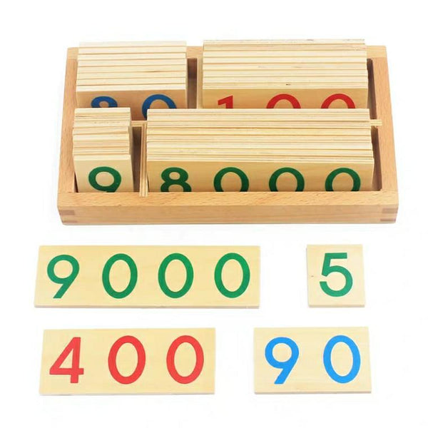 Montessori Wooden Small / Large Number Cards - RightToLearn.com.sg