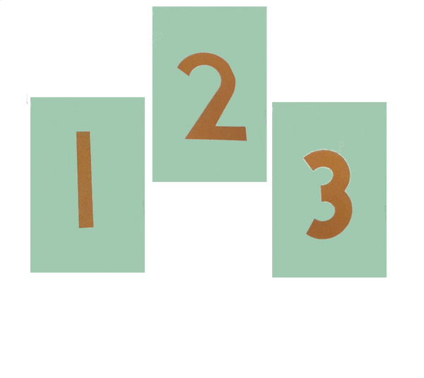 Montessori Sandpaper Numbers Numerals On Cards / with box stand ...