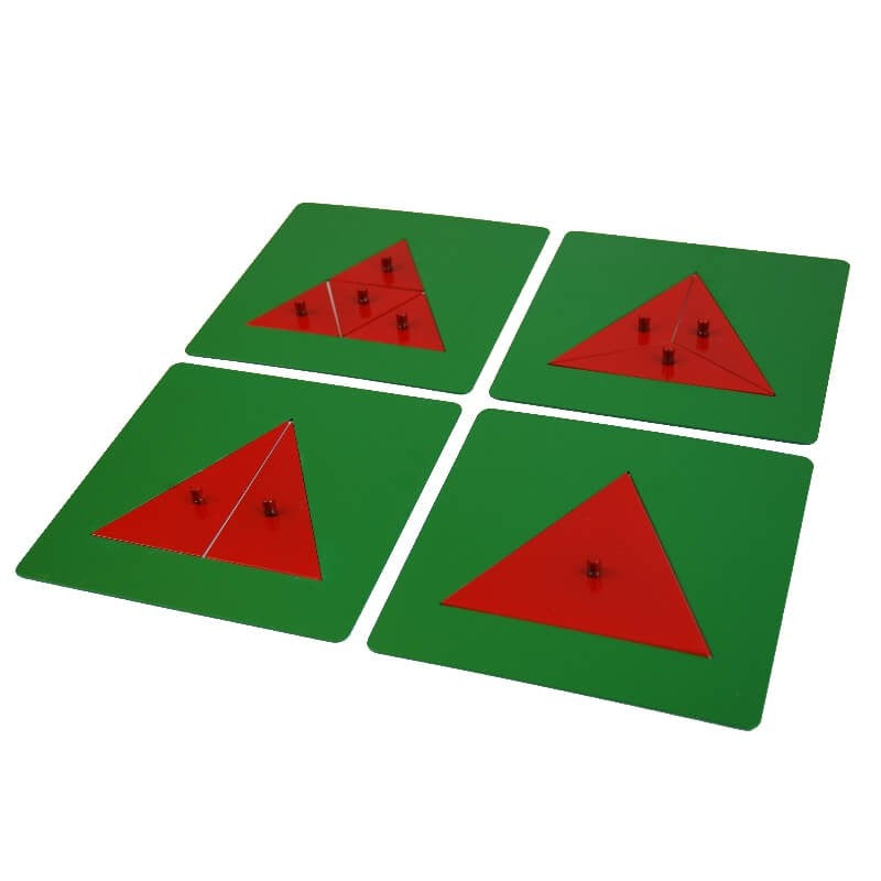Montessori Metal Insets - Fraction Triangles - RightToLearn.com.sg